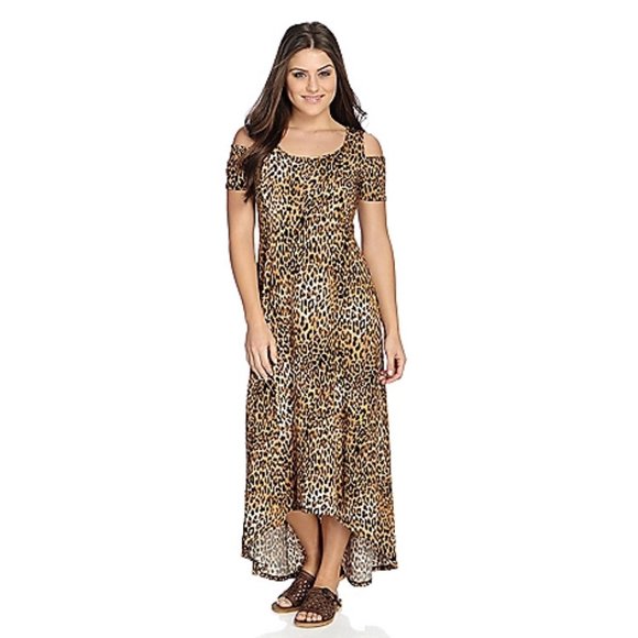 Kate & Mallory | Dresses | Kate Mallory Cold Shoulder Hilow Maxi In ...